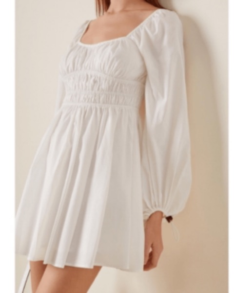 STAUD White Nylon Boe Dress | Size 2 by Staud - Pickle