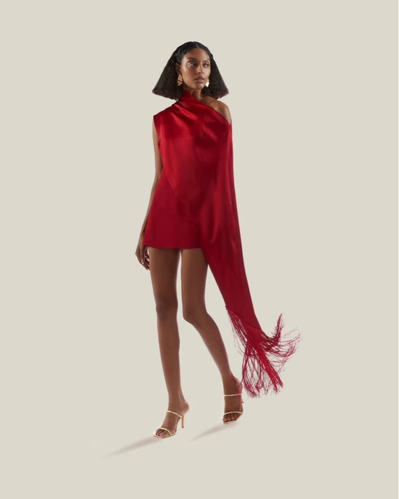 Taller Marmo Mini Berenson Dress in Ruby by Taller Marmo - Pickle