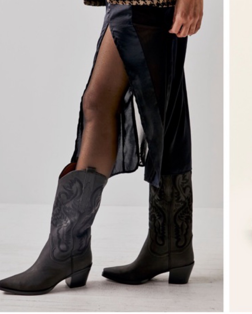 Free People Black Cowboy Boots by Free People - Pickle