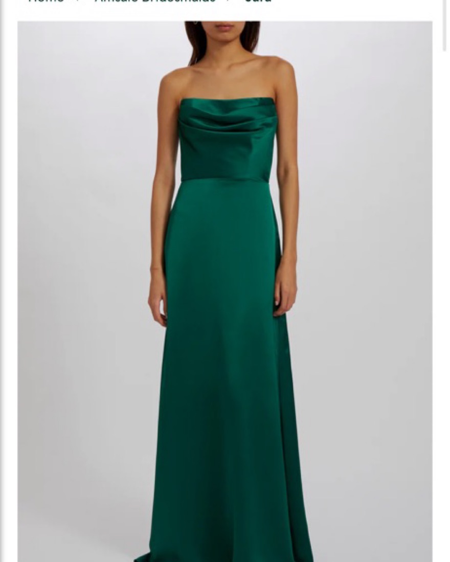 Amsale Jara Dress In Hunter Green by Amsale - Pickle