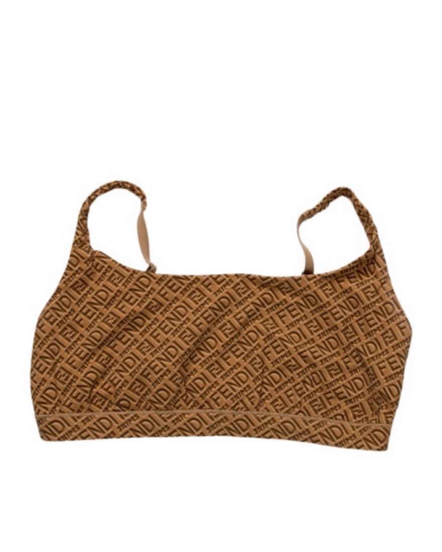 Fendi X Skims Monogram Print Bra Size 3X | Pickle