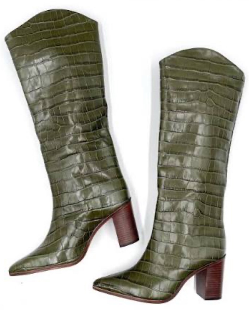 SHUTZ Block Heel Knee Boot by Shutz - Pickle