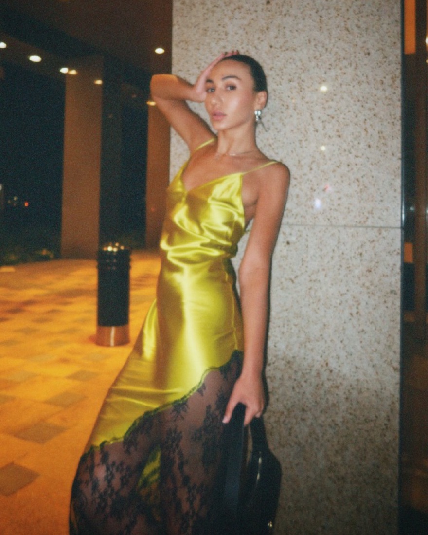 Fleur Du Mal Silk And Lace Midi Dress by Fleur Du Mal - Pickle