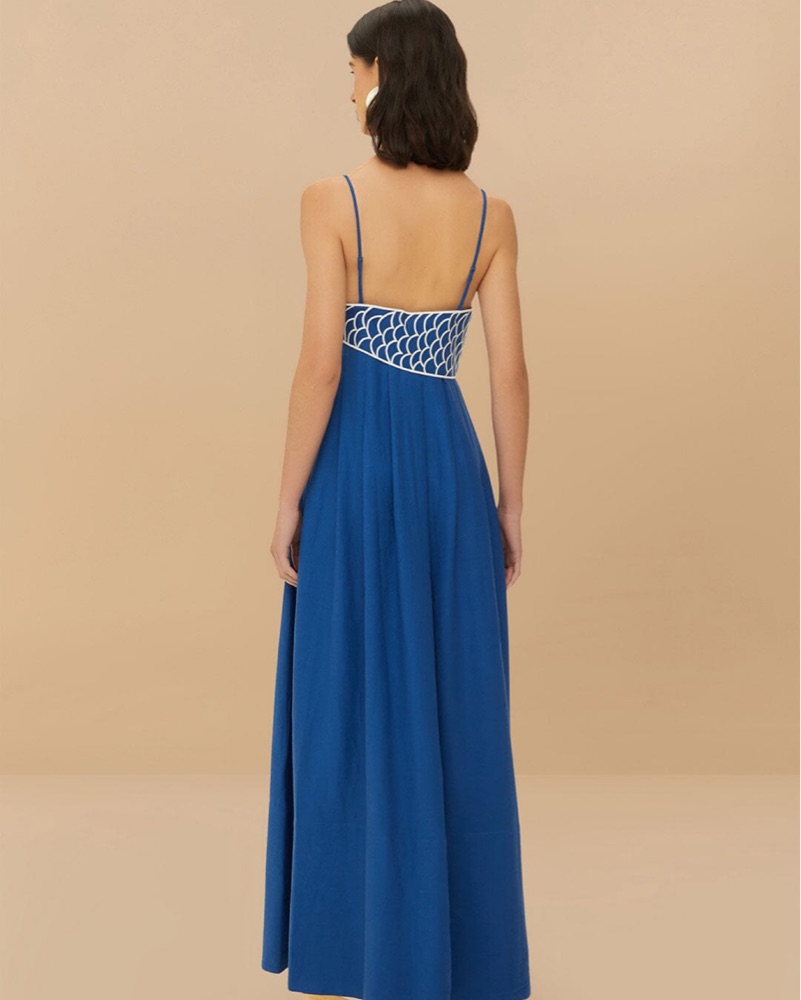 Farm Rio Blue Fish Maxi Dress by Farm Rio - Pickle