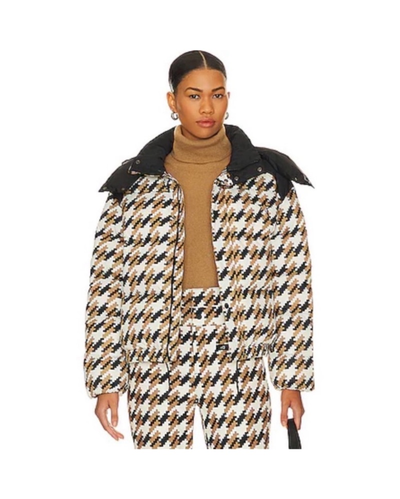 SET Houndstooth Puffer Jacket and Pants by Perfect Moment - Pickle