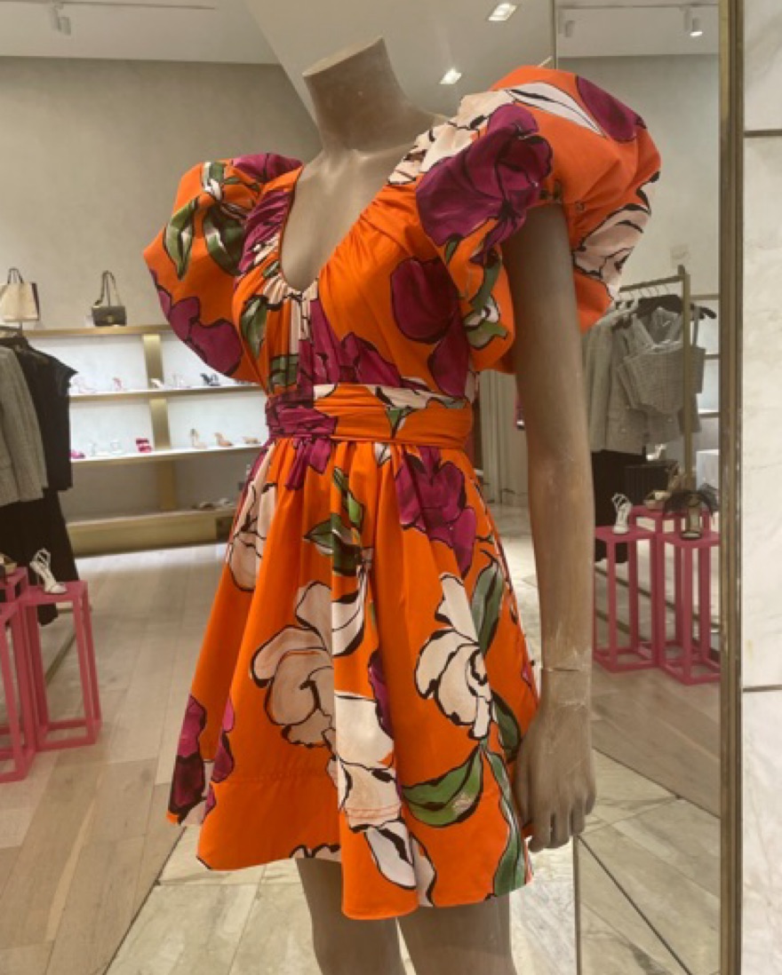 Aje Gretta Floral Orange Fuschia Dress by Aje - Pickle
