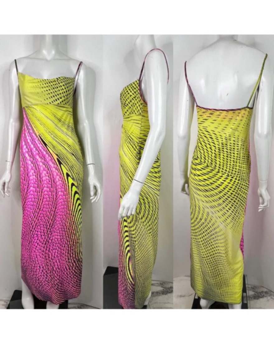 Roberto Cavalli SS2001 Print Nylon Dress by Roberto Cavalli - Pickle