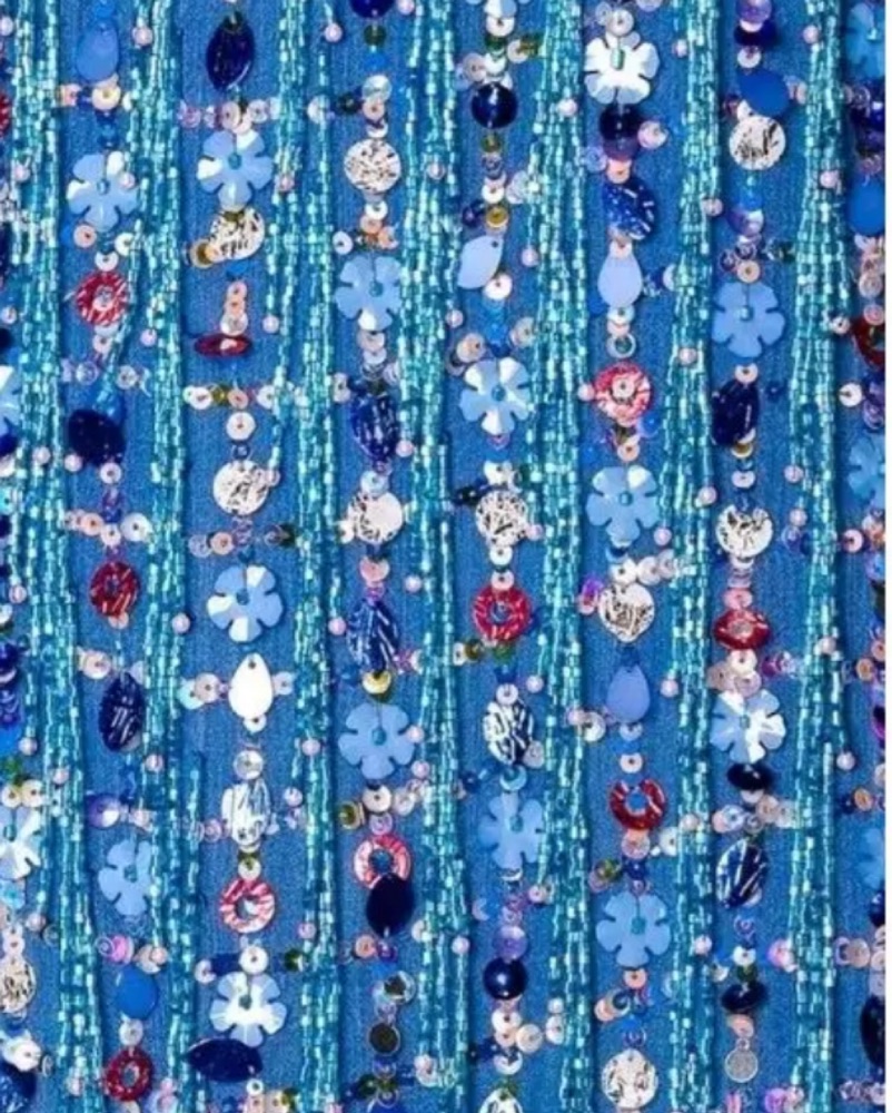 Alexis Beaded Mini Blue Dress by Alexis - Pickle