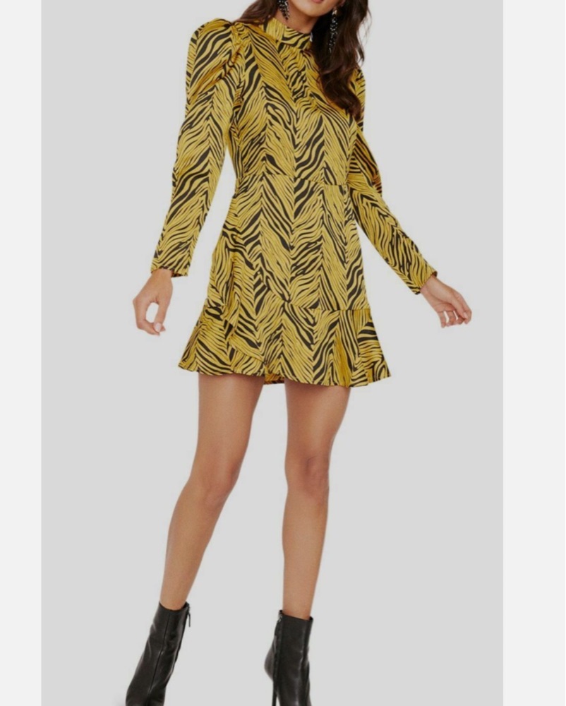 Rahi Zebra Print Mini Dress by Rahi - Pickle