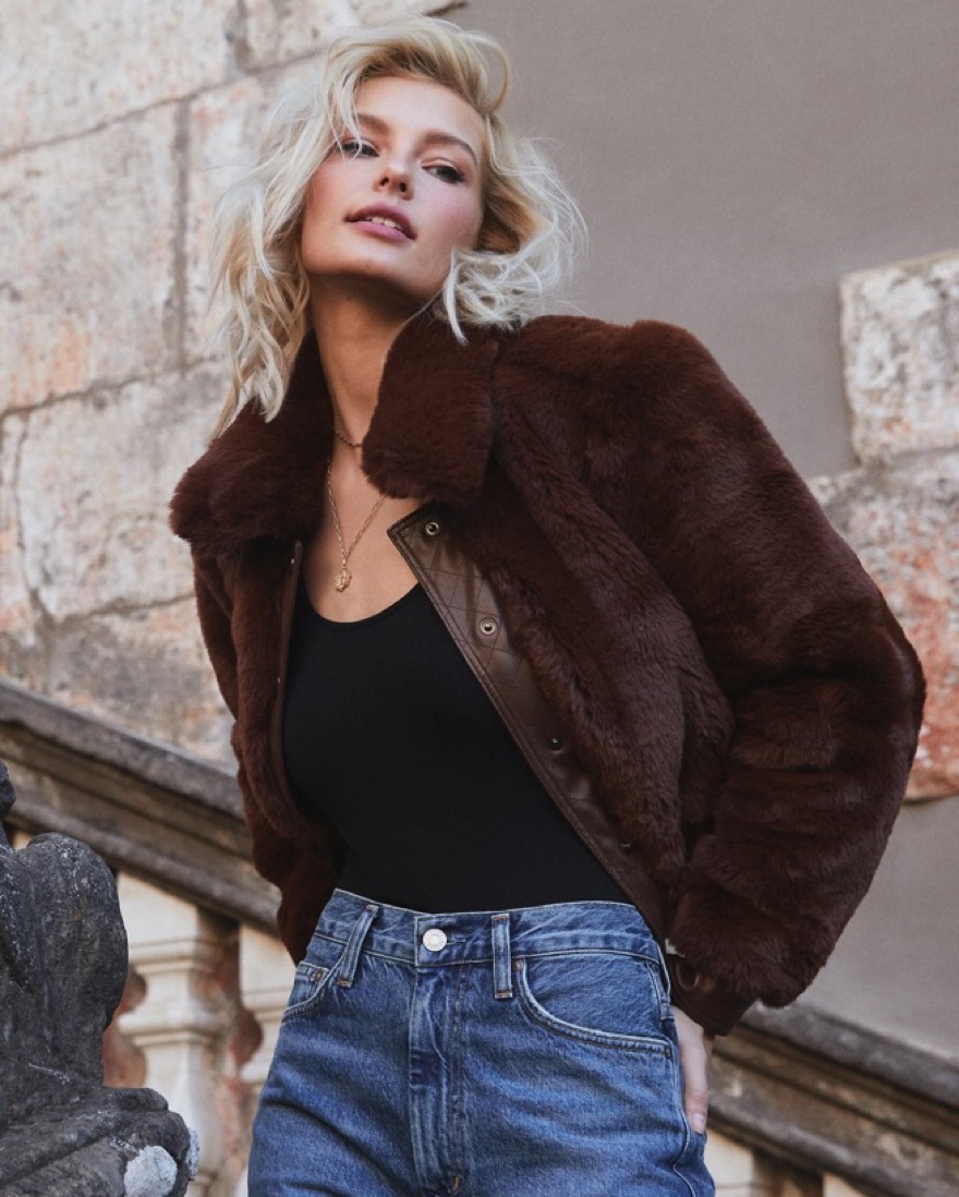 ASTR The Label Patricia Fur Jacket by Astr The Label - Pickle