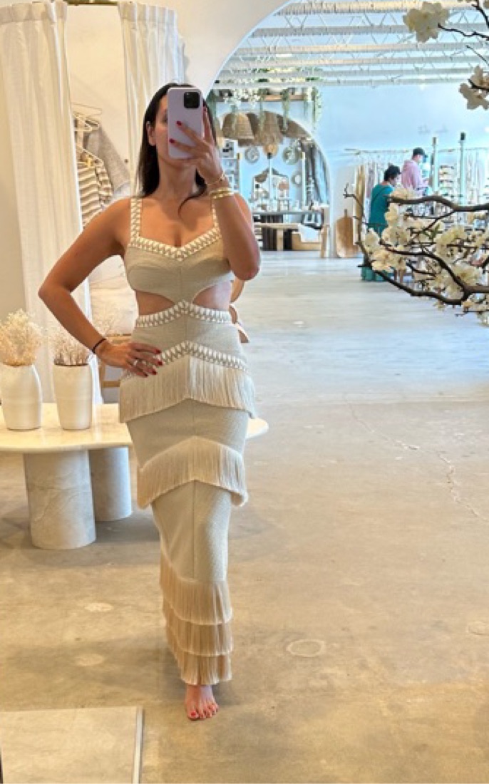 Patbo Metallic Knit Maxi Dress by PatBo - Pickle