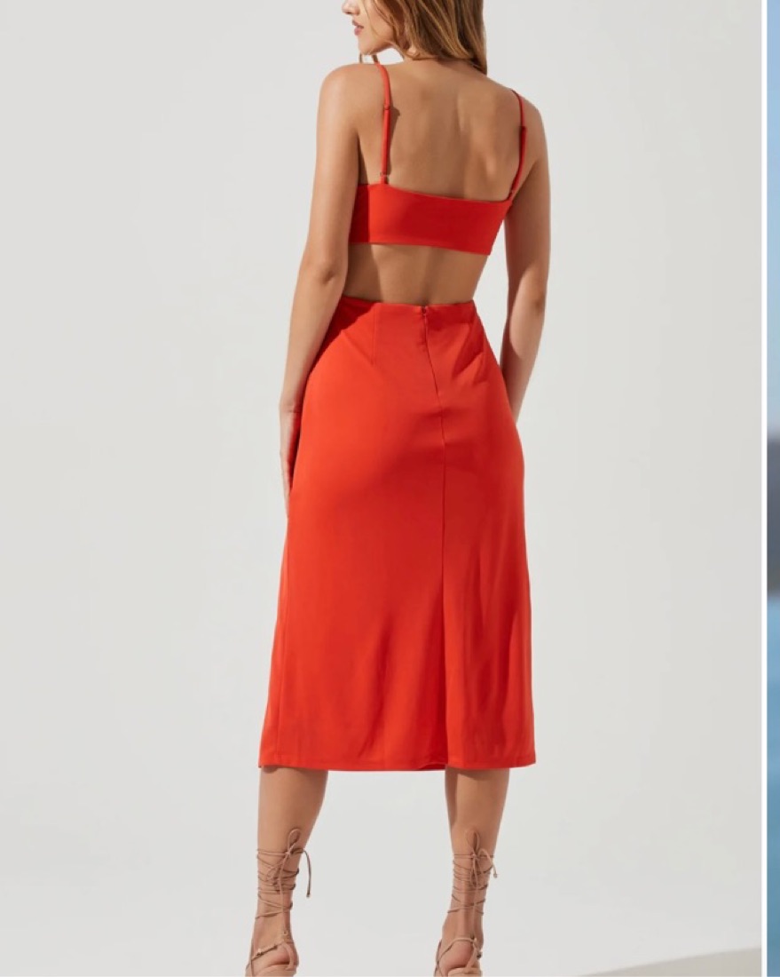 Red ASTR the Label Midi Dress by Astr The Label - Pickle