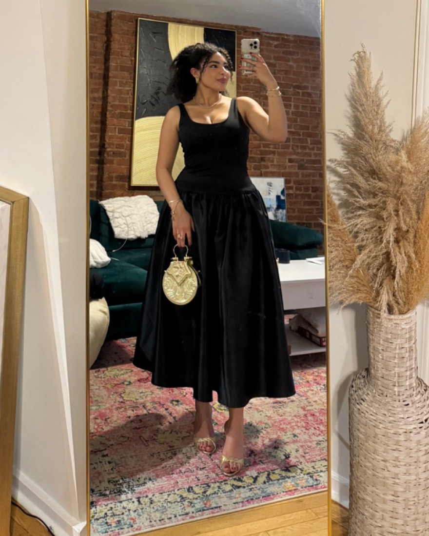 Formal Black Dress Full Length Gown by Unbranded - Pickle