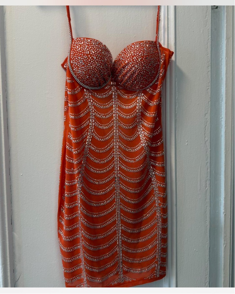 Dazzling Orange Sequin Bodycon Dress by Fashion Nova - Pickle