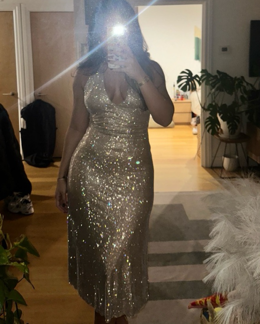 Meshki Genie Diamante Halter Midi by Meshki - Pickle