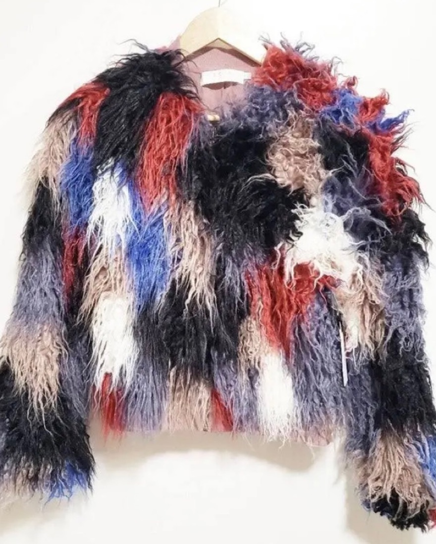 ASTR The Label Shaggy Faux Fur Jacket by Astr The Label - Pickle