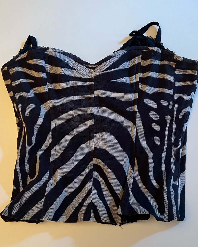 Peekaboo Bra Zebra Print Corset | Pickle