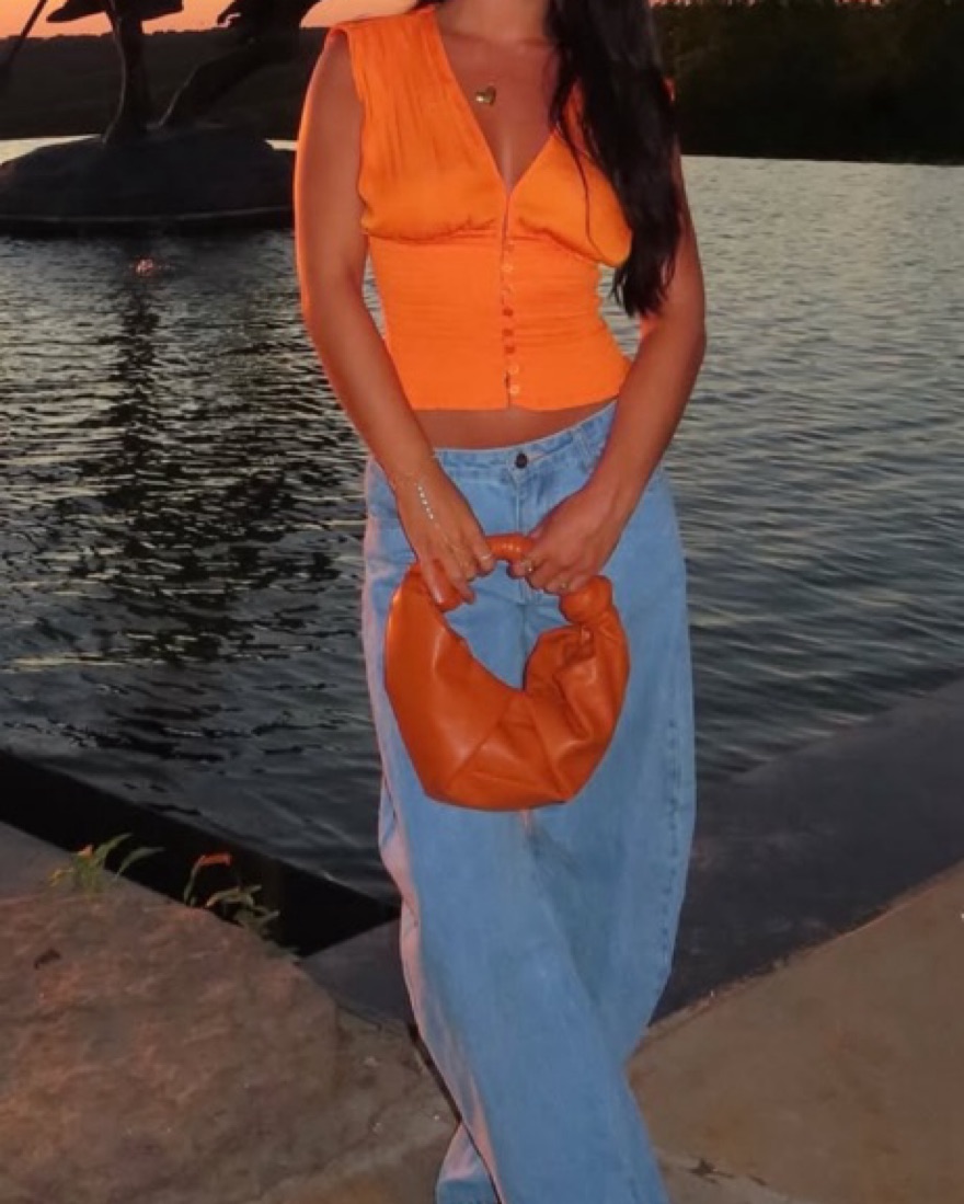 SIMON MILLER orange Loosy Leather Bag by Simon Miller - Pickle