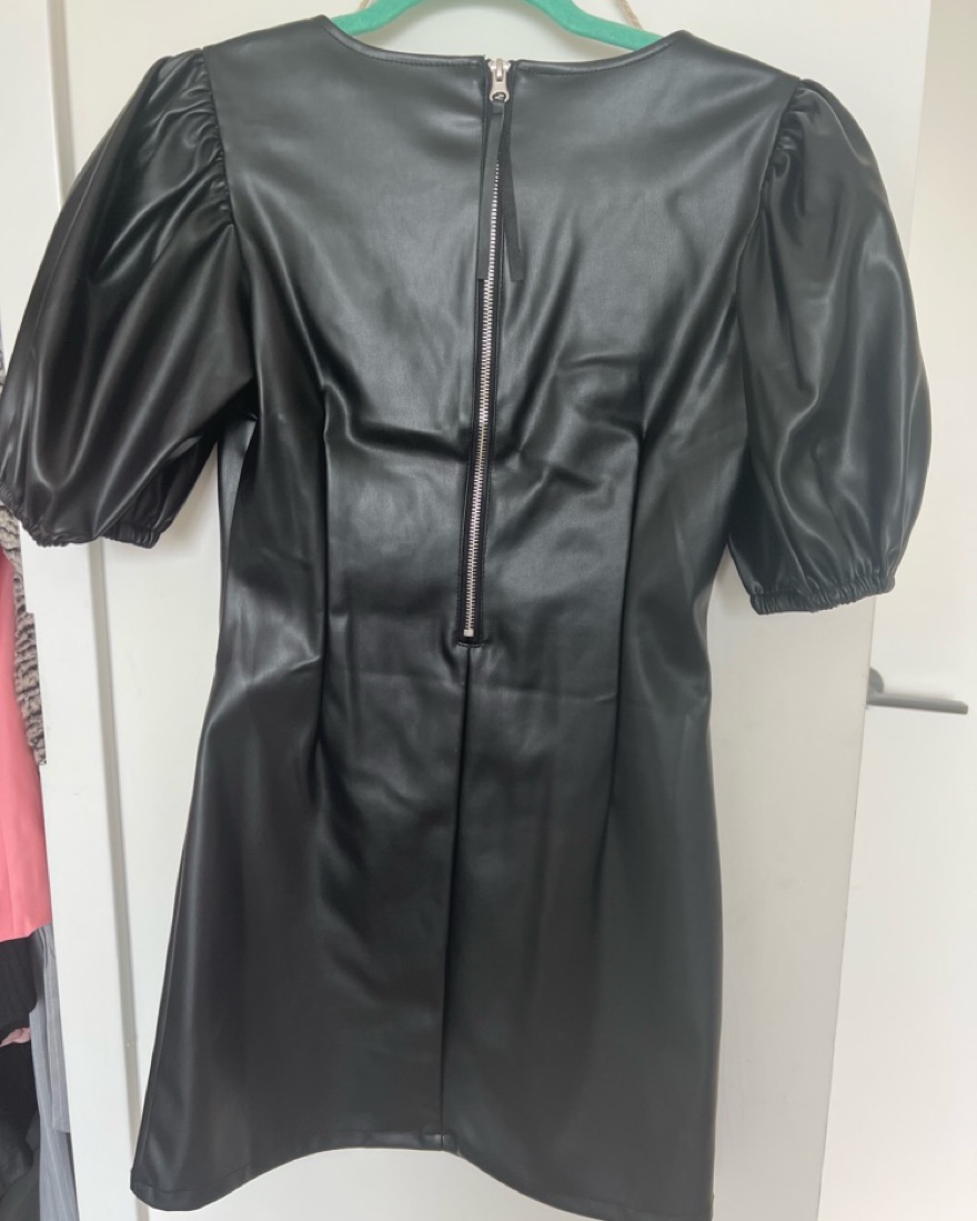 Leather Puff Sleeve Dress | Pickle