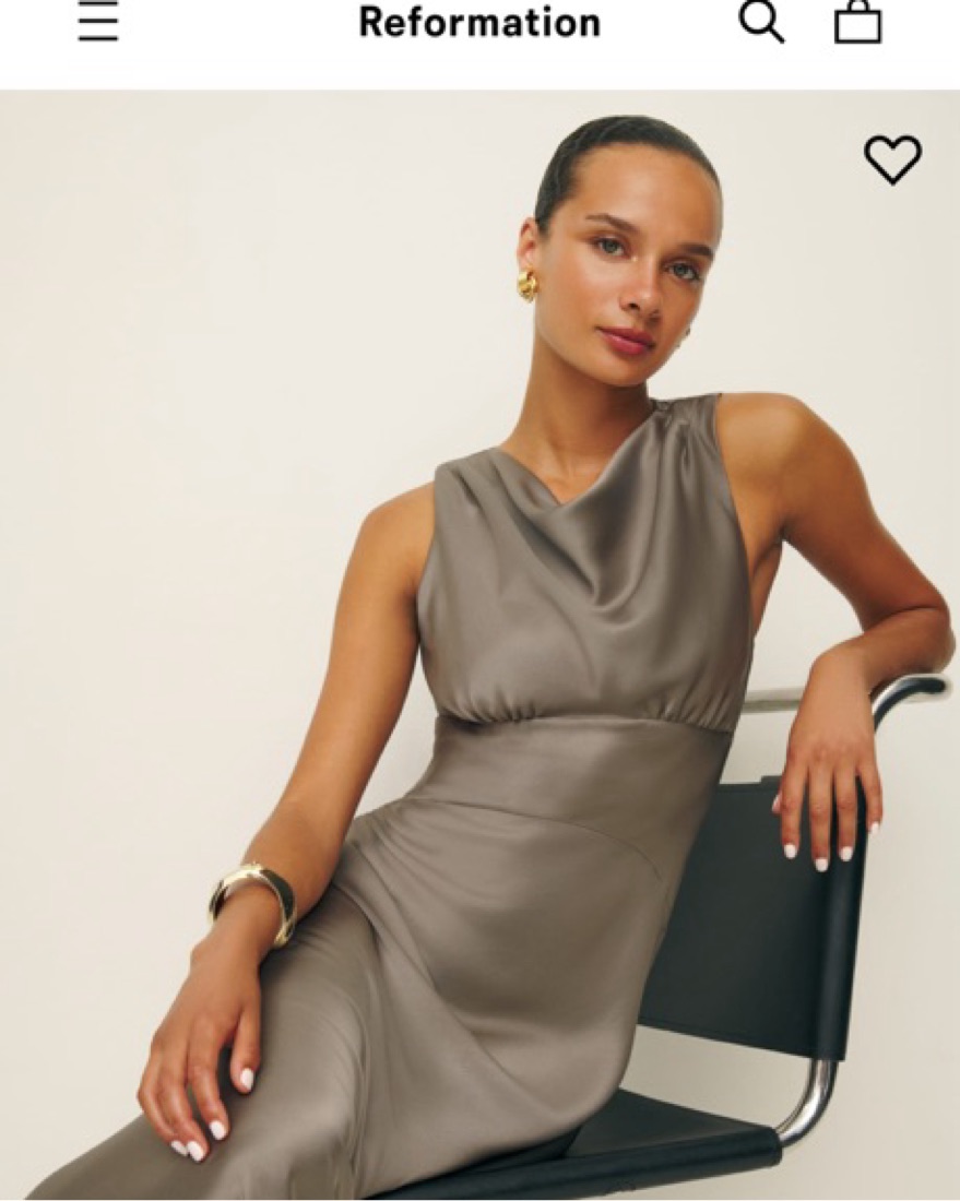 Reformation Silk Formal Dress | Pickle