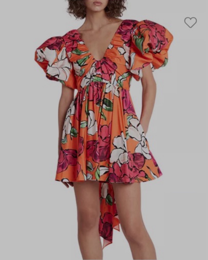 Aje Gretta Floral Orange Fuschia Dress by Aje - Pickle
