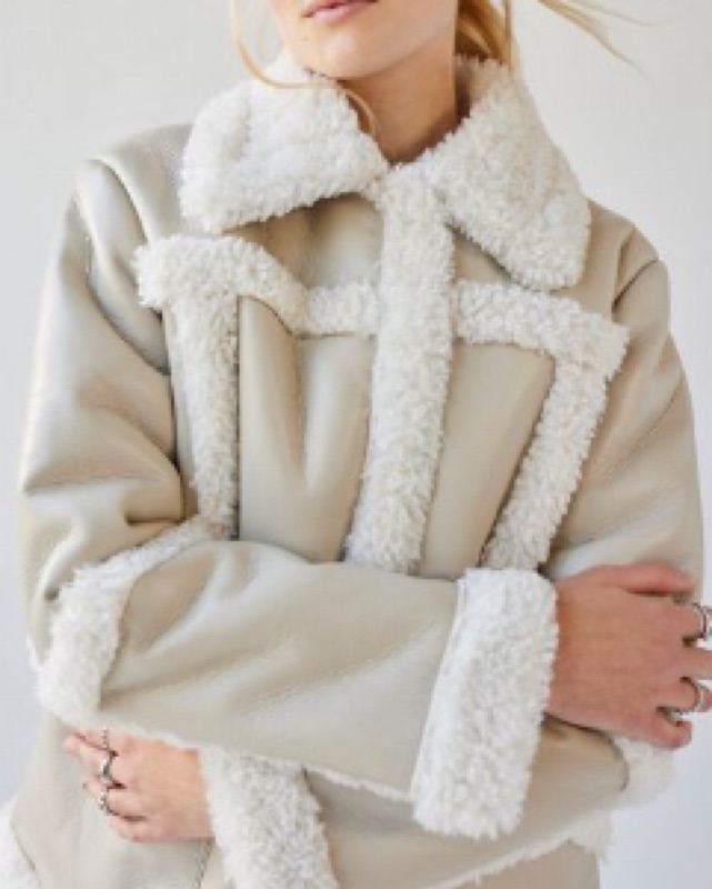 UO Faux Leather Jacket by Urban Outfitters - Pickle