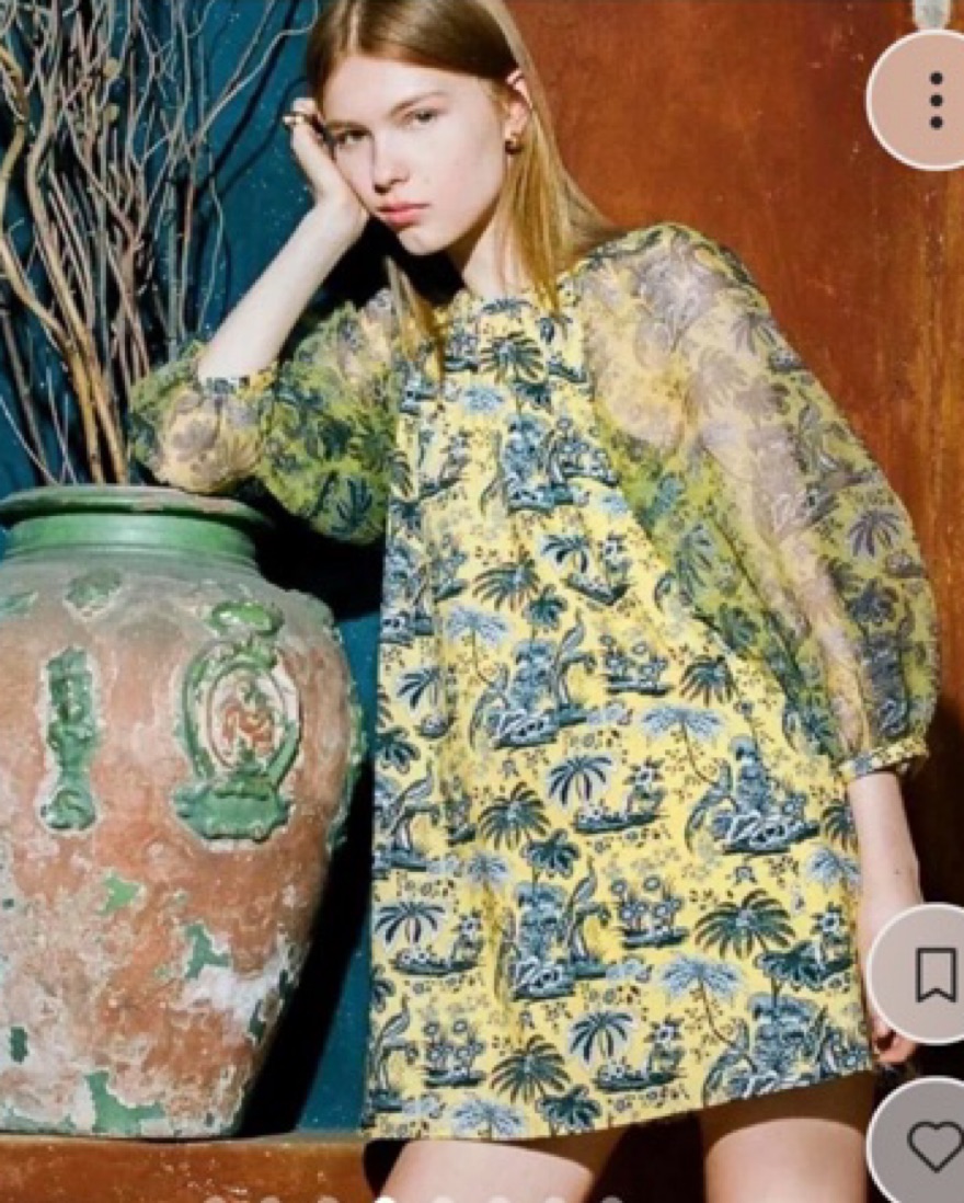 STAUD Garden Marigold Toile Mini Dress | Pickle