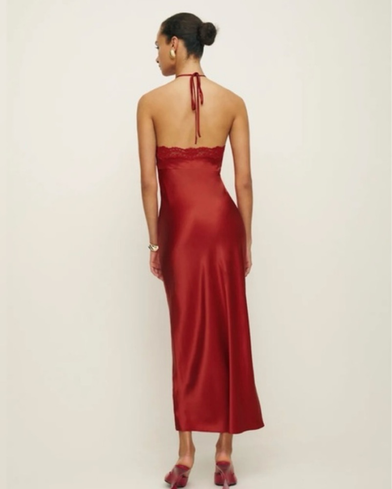 Reformation Red Silk Dress by Reformation - Pickle