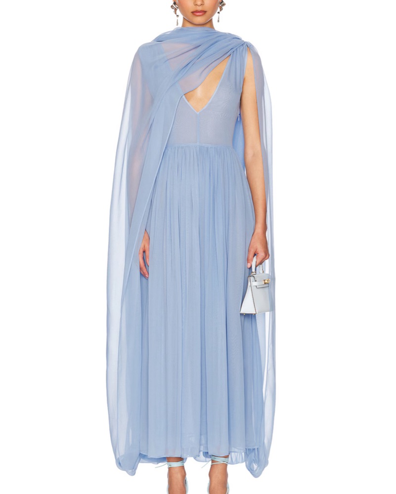 Helsa The sabine Dress In Silk Chiffon | Pickle