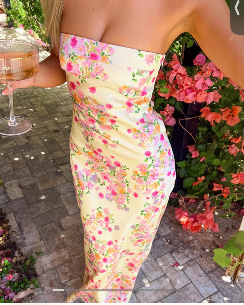 Maiah Yellow Bloom Prom Dress by Beginning Boutique - Pickle