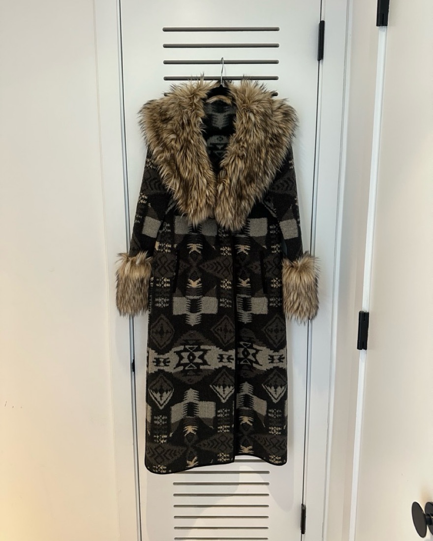 Cozy Aztec Print Coat | Pickle