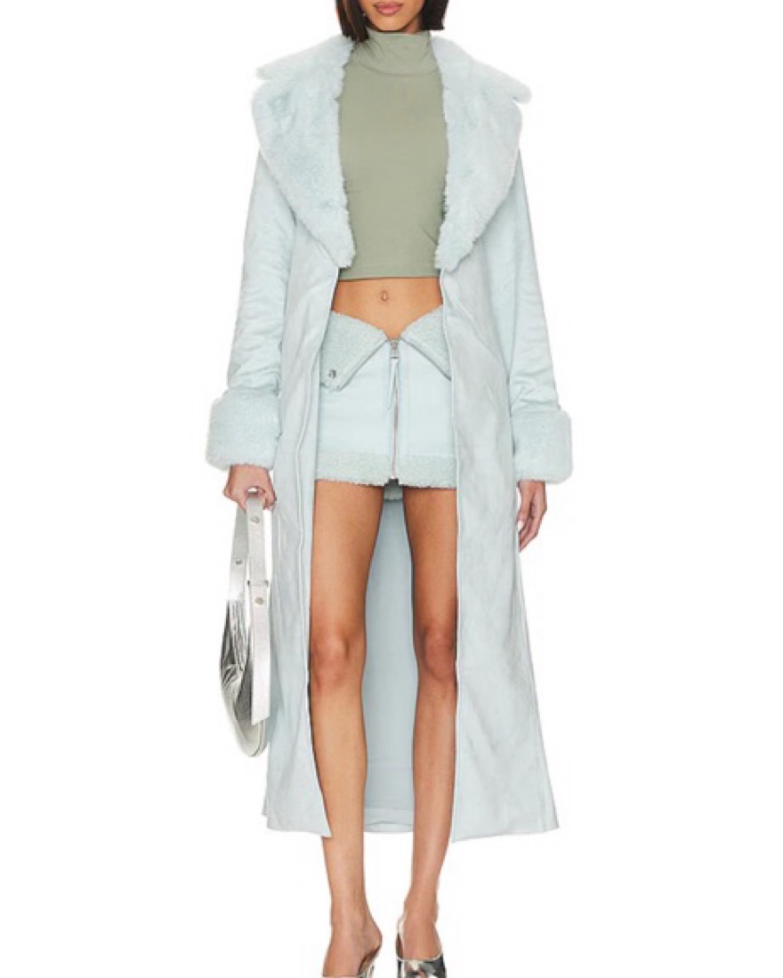 Show Me Your Mumu Coat in Powder Blue by Show Me Your Mumu - Pickle