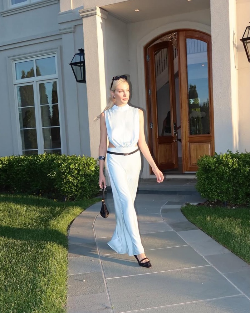 Elegant Blue Maxi Low Back Dress by Bardot - Pickle