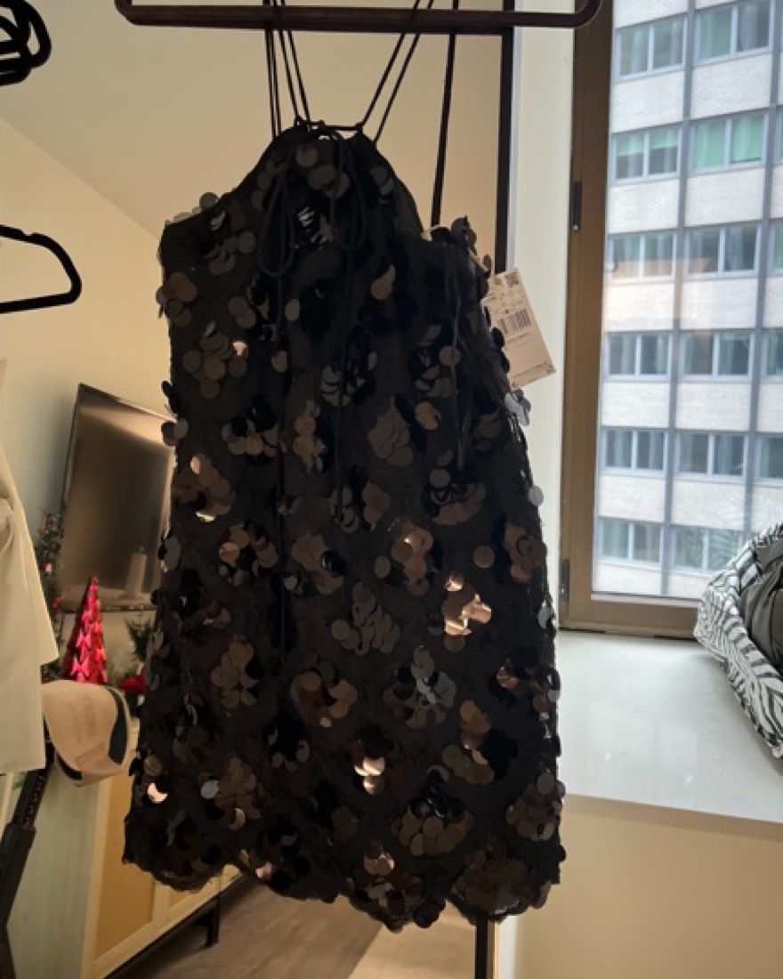 Halter Sequin Mini Dress by Mango - Pickle