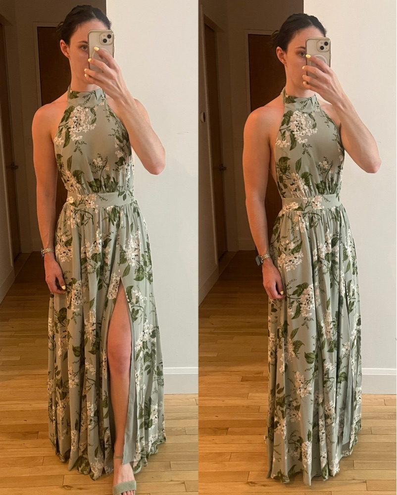 Reformation Andee Dress In Sage Print by Reformation - Pickle