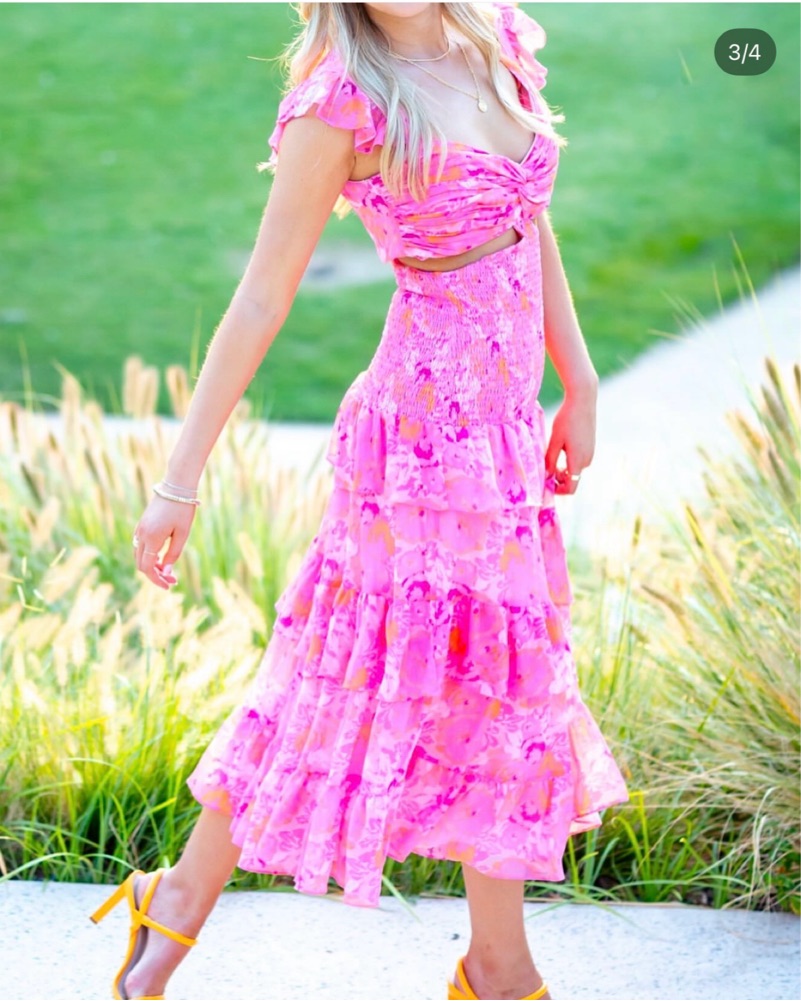 Neely Maxi Dress by Saks Fifth Avenue - Pickle