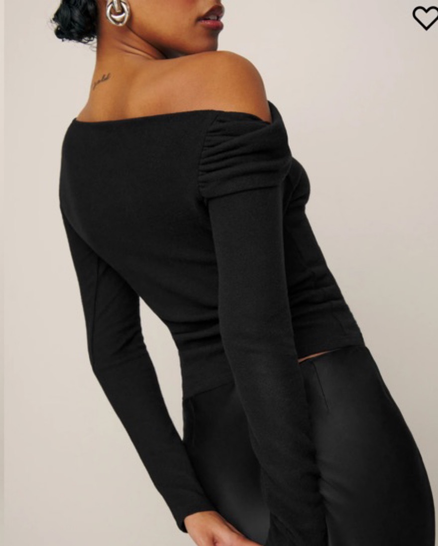 One Shoulder Knit Top by Abercrombie and Fitch - Pickle