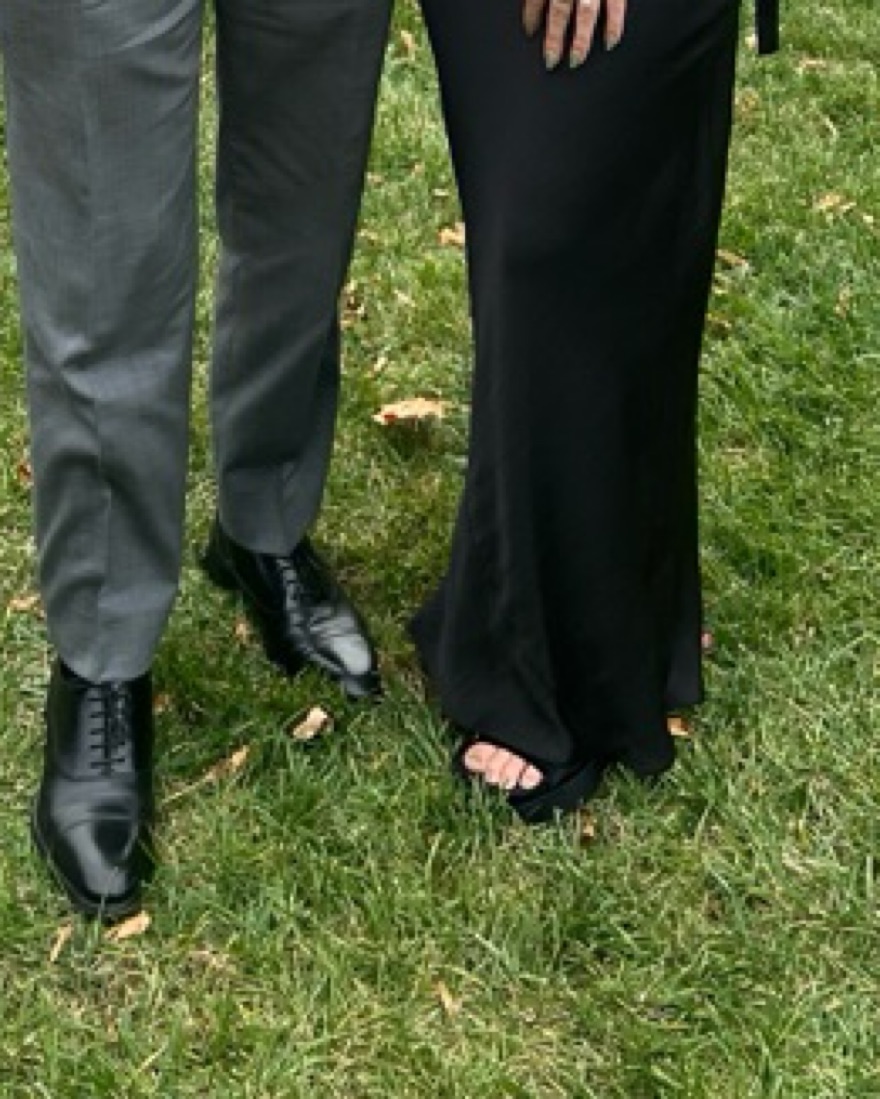 Black velvet platform heels by ASOS - Pickle