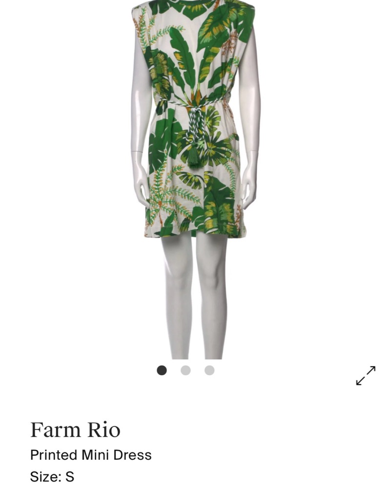 Farm Rio Green Printed Dress | Pickle