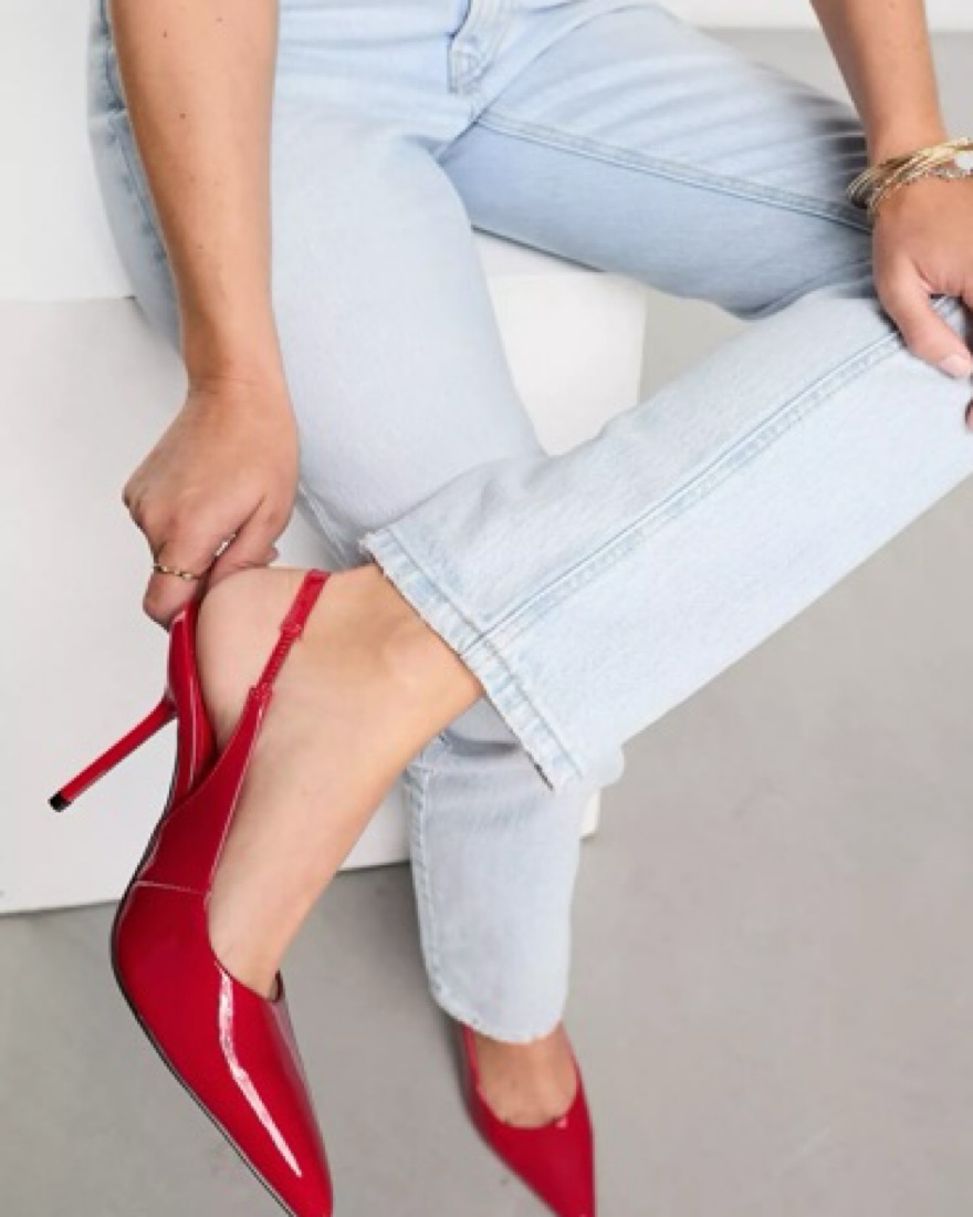 ASOS DESIGN Porsha slingback high heeled by ASOS - Pickle