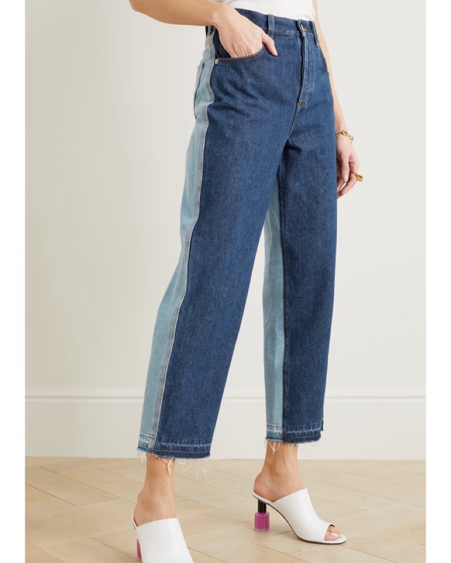 Loewe Cropped Jeans - Two Tone Denim by Loewe - Pickle