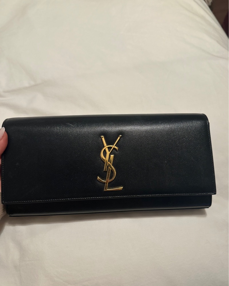 Sophisticated YSL Leather Clutch | Pickle