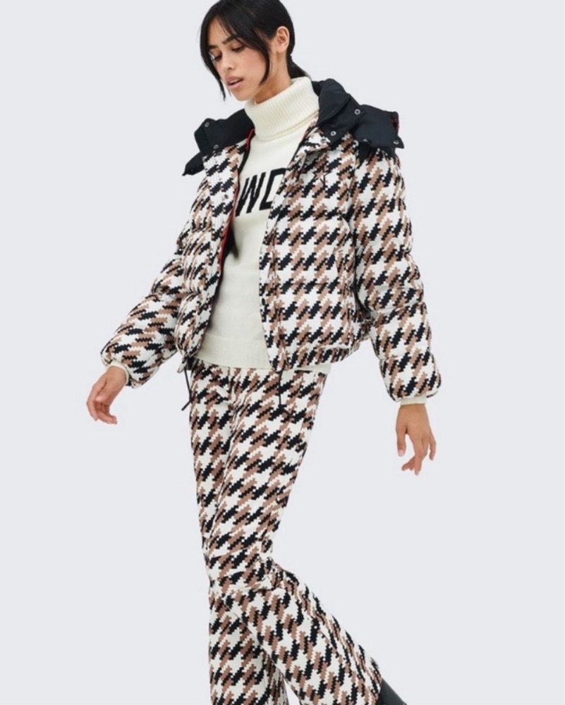 SET Houndstooth Puffer Jacket and Pants by Perfect Moment - Pickle