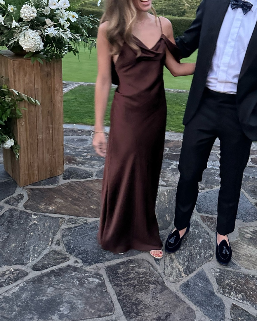 Fame & Partners Francois Chocolate Gown by Fame and Partners - Pickle