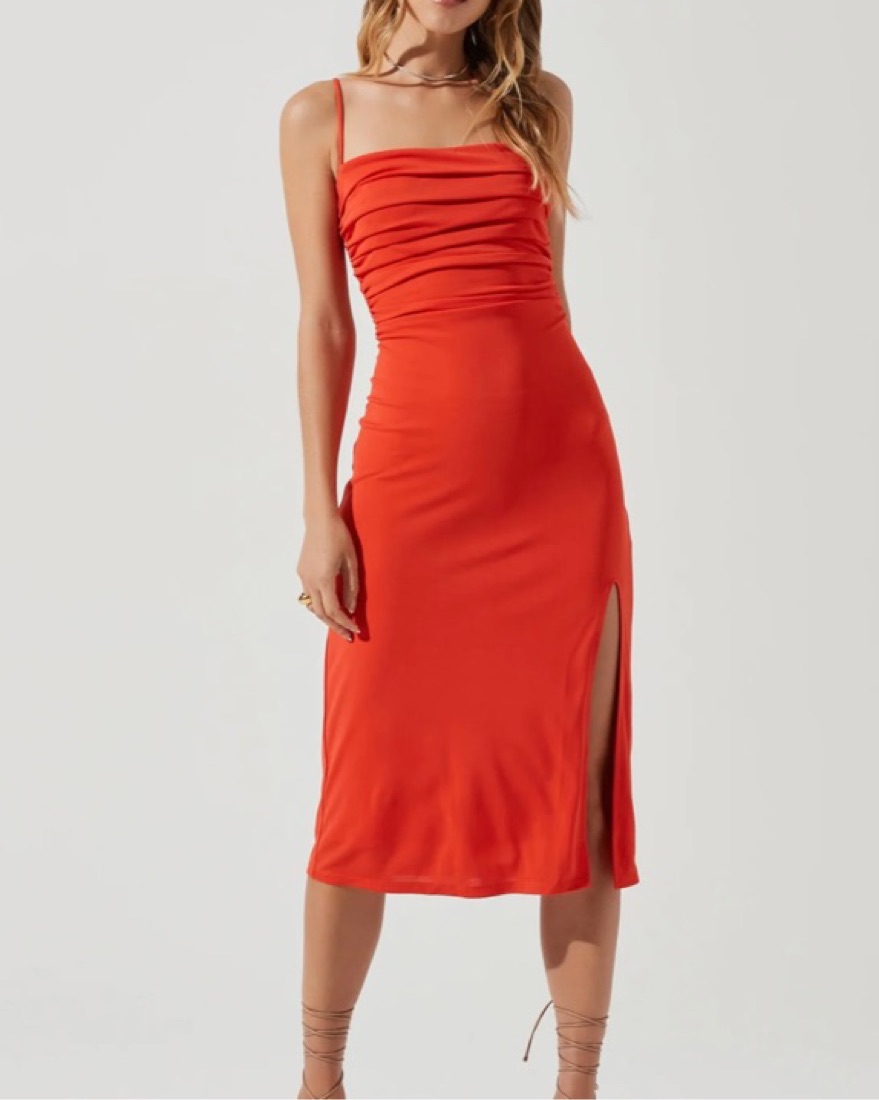 Red ASTR the Label Midi Dress by Astr The Label - Pickle