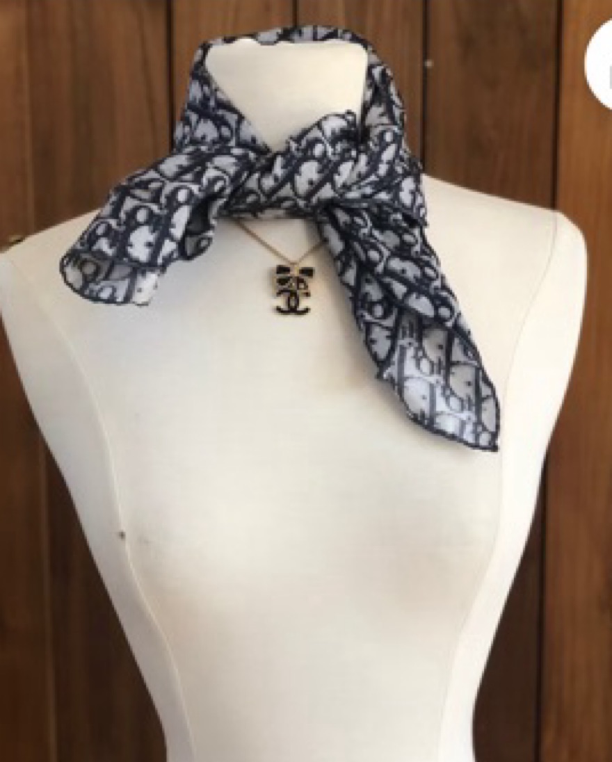 Dior Vintage Silk Scarf by Christian Dior - Pickle