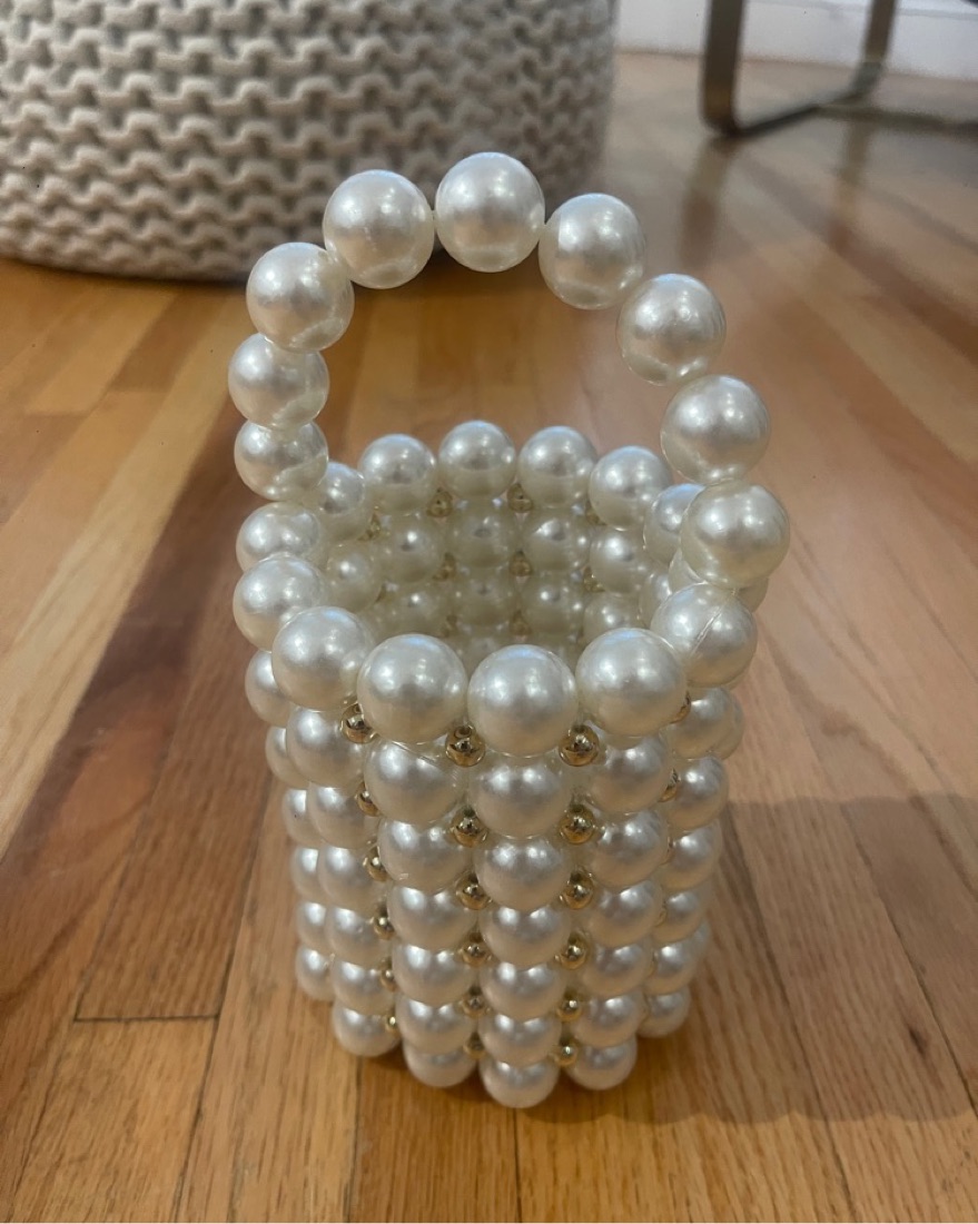 White & Gold Pearl Bag by Not Sure - Pickle