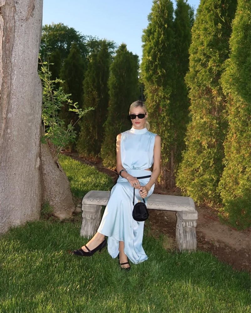 Elegant Blue Maxi Low Back Dress by Bardot - Pickle