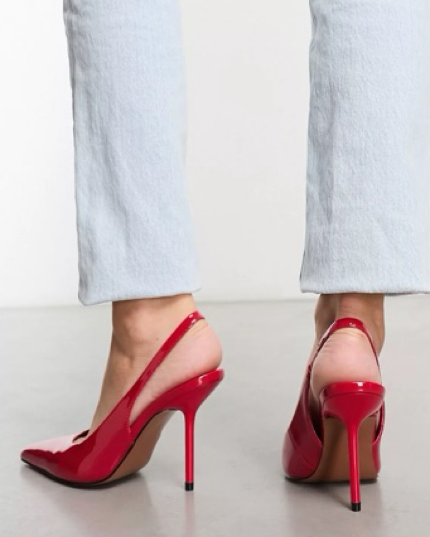 ASOS DESIGN Porsha slingback high heeled by ASOS - Pickle