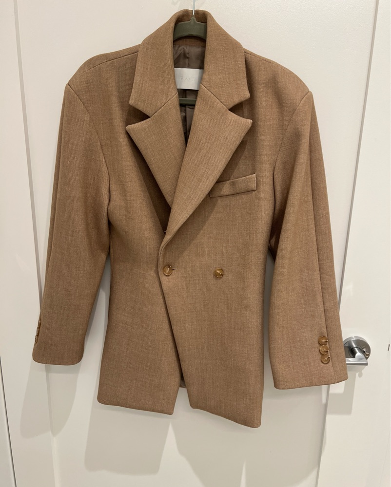 Source Uknown Wave Cinched Blazer by Source Unknown - Pickle